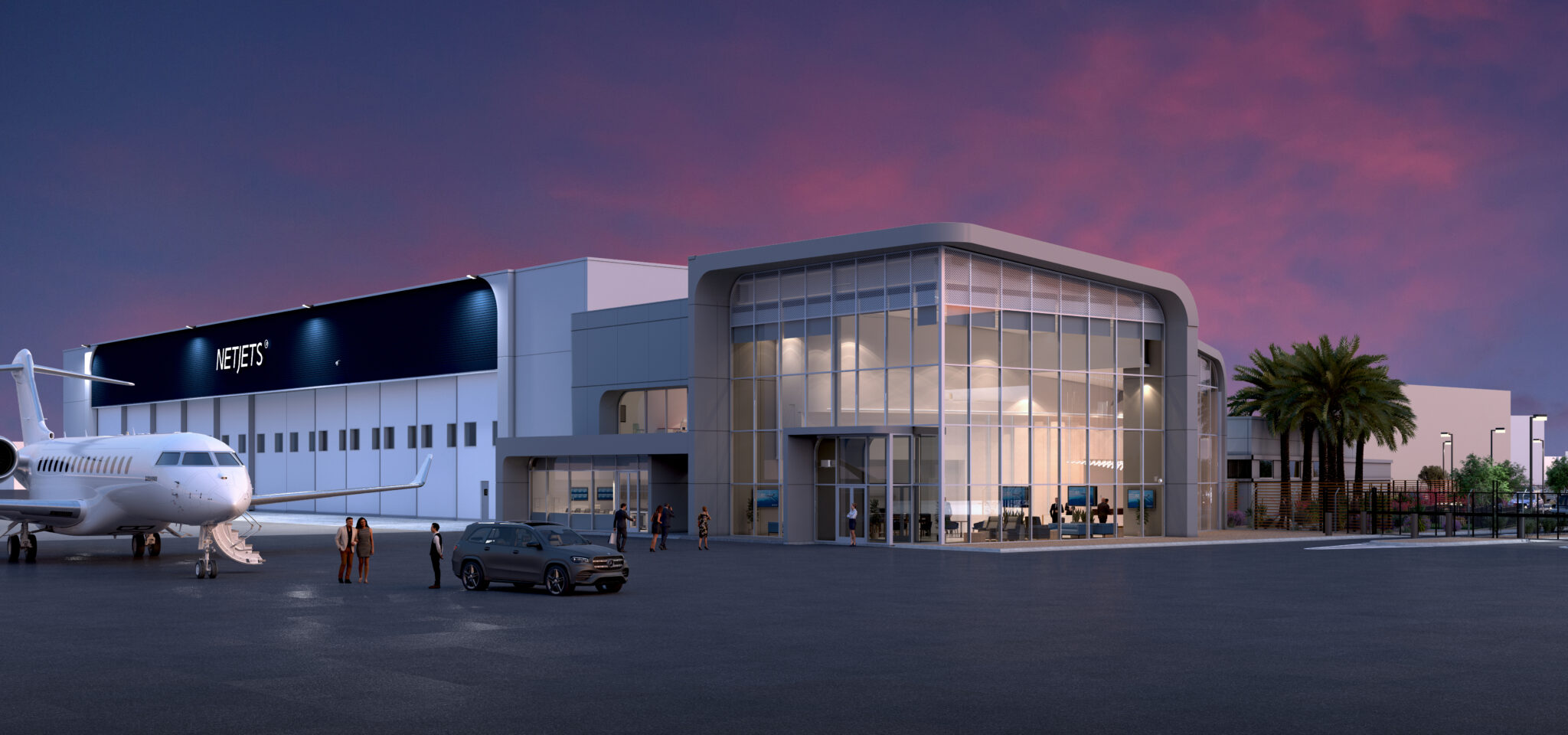 Signature Aviation/NetJets Terminal + Hangar Facilities at Harry Reid ...