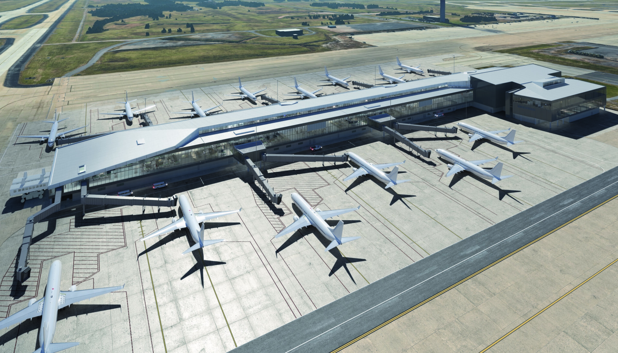 Tier-2 Concourse (East) at Washington Dulles International Airport (IAD ...